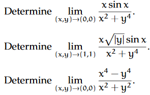 Solved x sin x Determine lim (x,y)→(0,0) x- t y' Determine | Chegg.com