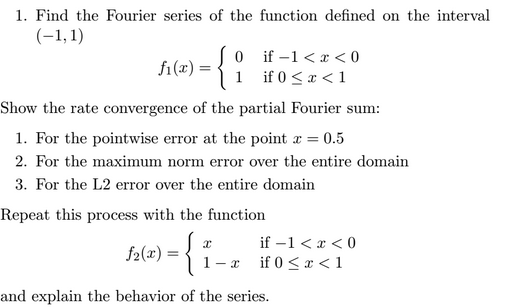 Solved Find the Fourier series of the function defined the | Chegg.com