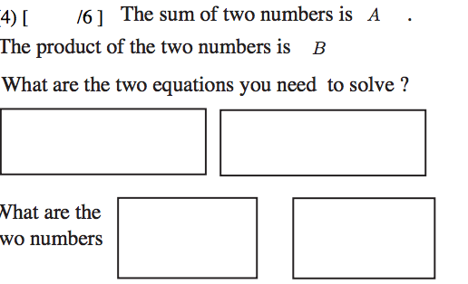 Solved The sum of two numbers is A The product of the two | Chegg.com