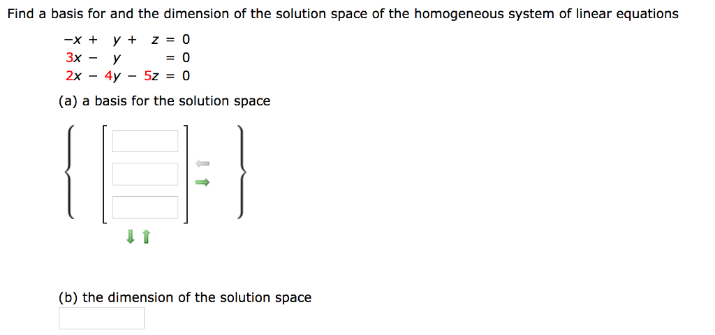 Solved Find a basis for and the dimension of the solution | Chegg.com