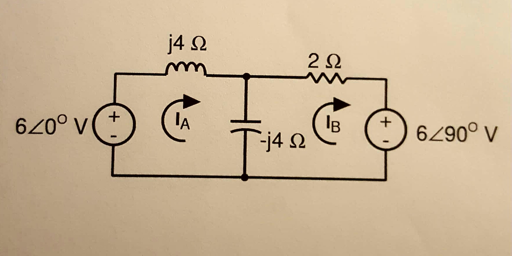 Solved Find the two loop currents IA and IB in the circuit | Chegg.com