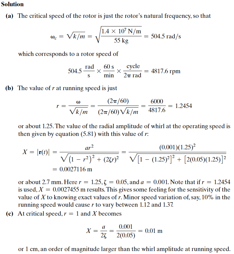 VIBRATIONS: Consider example 5.7.1 of the | Chegg.com