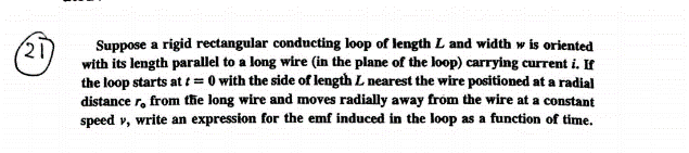 Solved Suppose a rigid rectangular conducting loop of length | Chegg.com