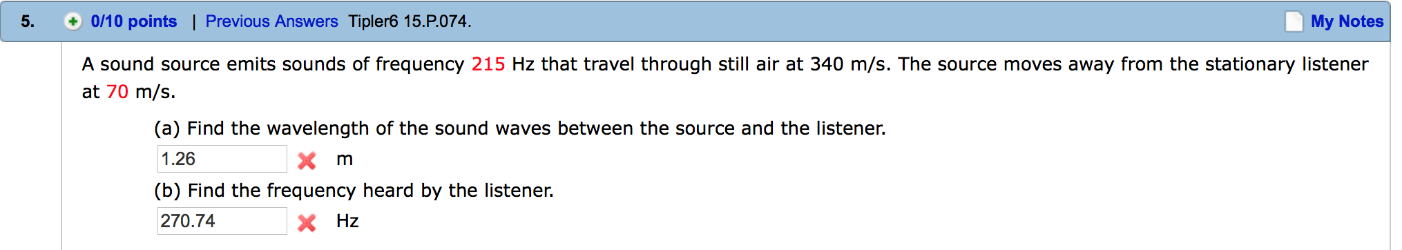 Solved A sound source emits sounds of frequency 215 Hz that | Chegg.com