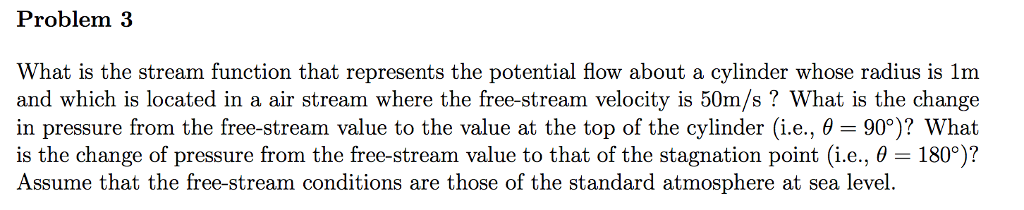 What is the stream function that represents the | Chegg.com