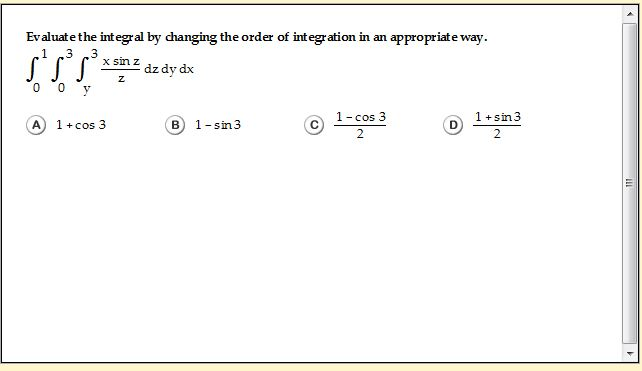 Solved Evaluate the integral by changing the order of | Chegg.com