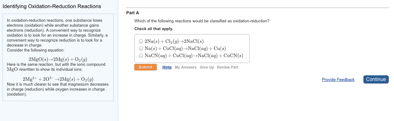 Solved In oxidation-reduction reactions, one substance loses | Chegg.com