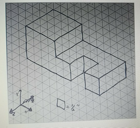 Solved Draw the isometric view of the object below, given | Chegg.com