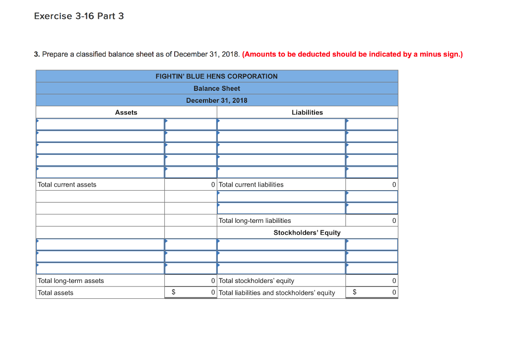 Solved Exercise 3-16 Prepare financial statements from an | Chegg.com