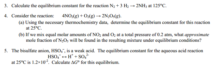 Solved Calculate The Equilibrium Constant For The Reaction