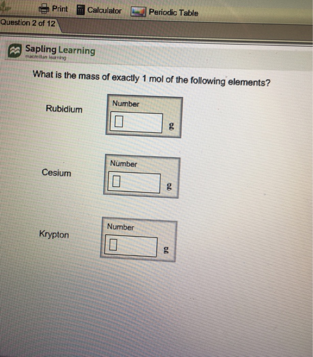 Periodic Table Calculator