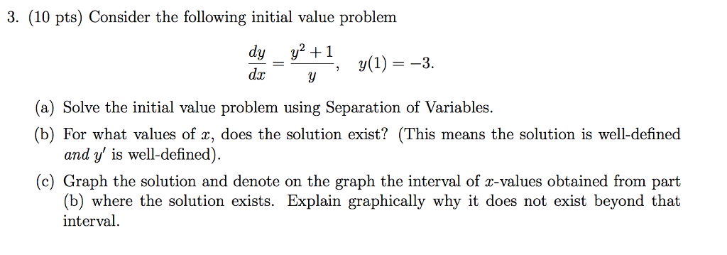 Solved Consider the following initial value problem dy/dx = | Chegg.com