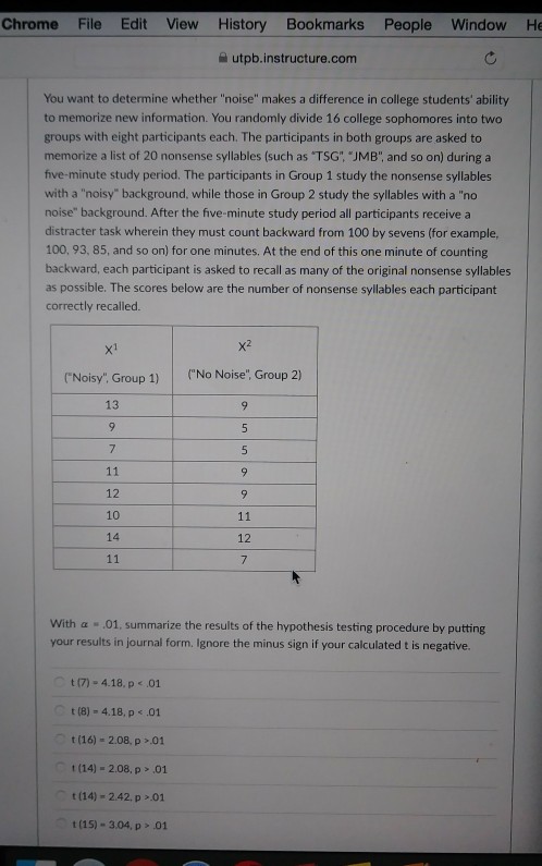 Solved Chrome File Edit View History Bookmarks People Window | Chegg.com
