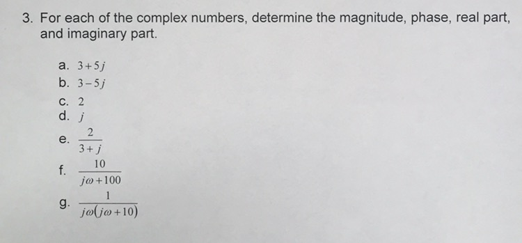 Solved For each of the complex numbers, determine the | Chegg.com
