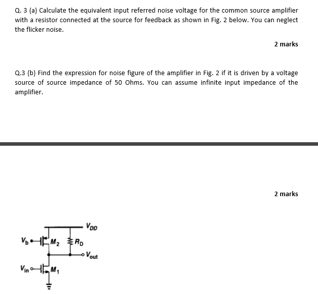 Solved (a) Calculate the equivalent input referred noise | Chegg.com
