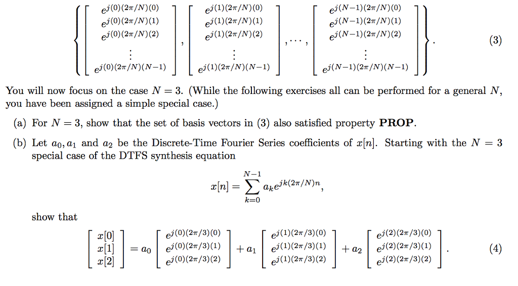 Solved Question 4 Discrete-Time Fourier Series and Vector | Chegg.com