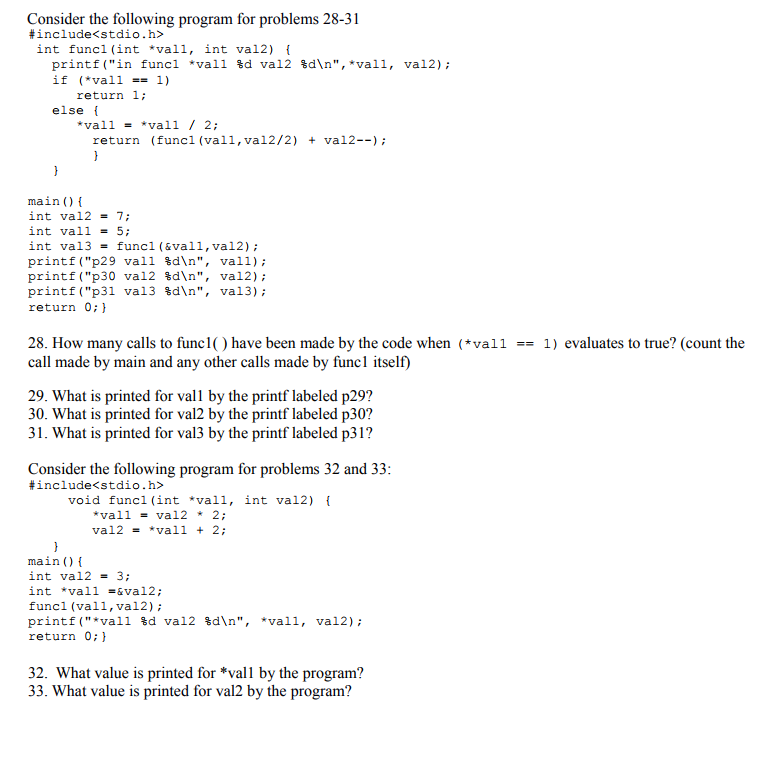 Solved Consider the following program for problems 28-31 | Chegg.com