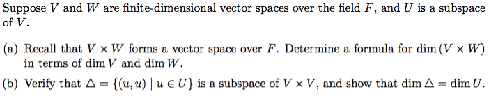Solved Suppose V and W are finite-dimensional vector spaces | Chegg.com