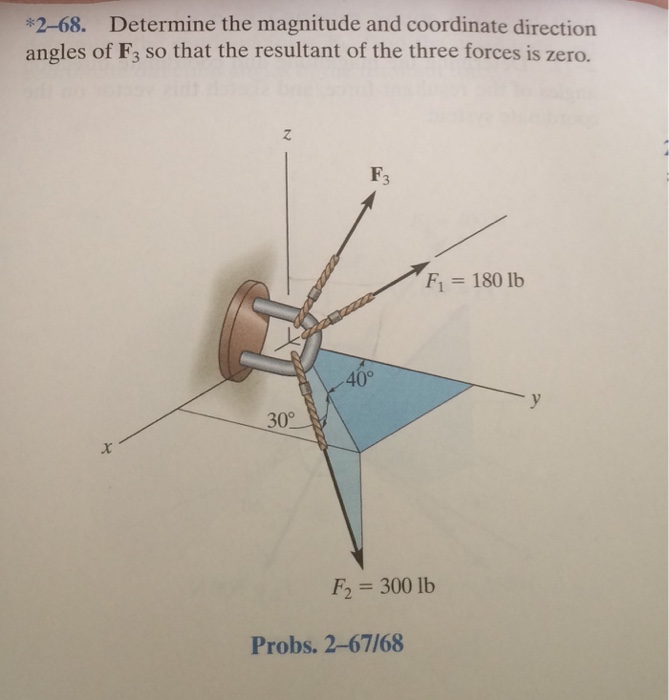 Solved Determine the magnitude and coordinate direction | Chegg.com
