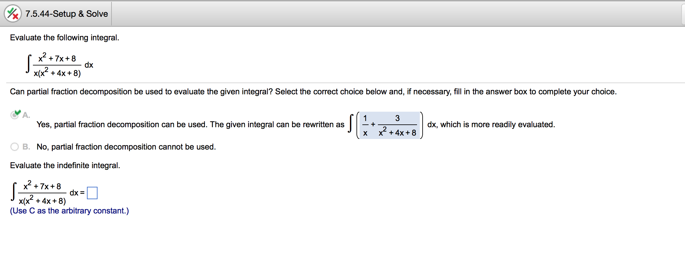 Solved Evaluate the following integral. integral x^2 + 7x + | Chegg.com Solved Evaluate the following integral. integral x^2 + 7x + | Chegg.com