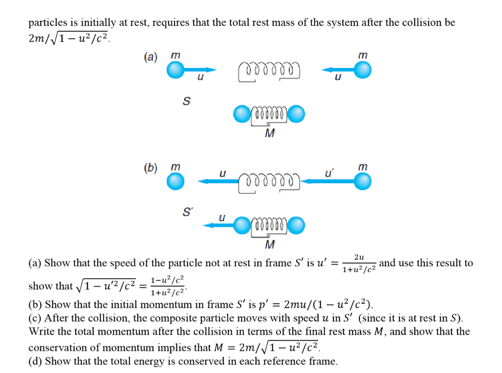 Solved 5. Two identical particles of rest mass m are each | Chegg.com