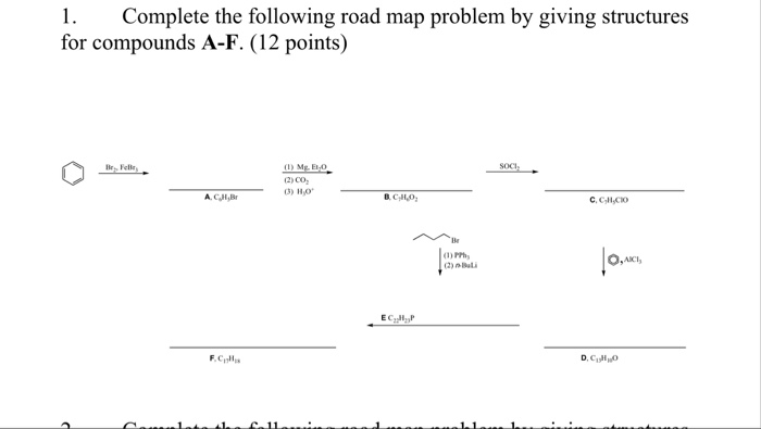 Solved Complete the following road map problem by giving | Chegg.com