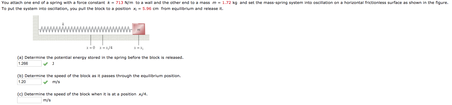 Solved Determine the speed of the block when it is at | Chegg.com