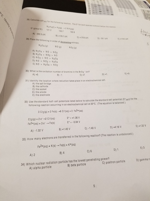 Solved Calculate Delta S_rxn degree for the following | Chegg.com