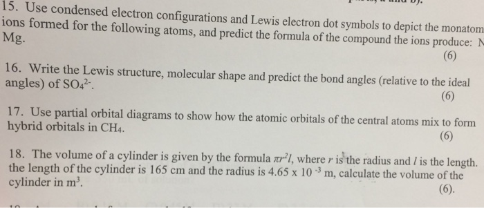 Solved Use condensed electron configurations and Lewis | Chegg.com