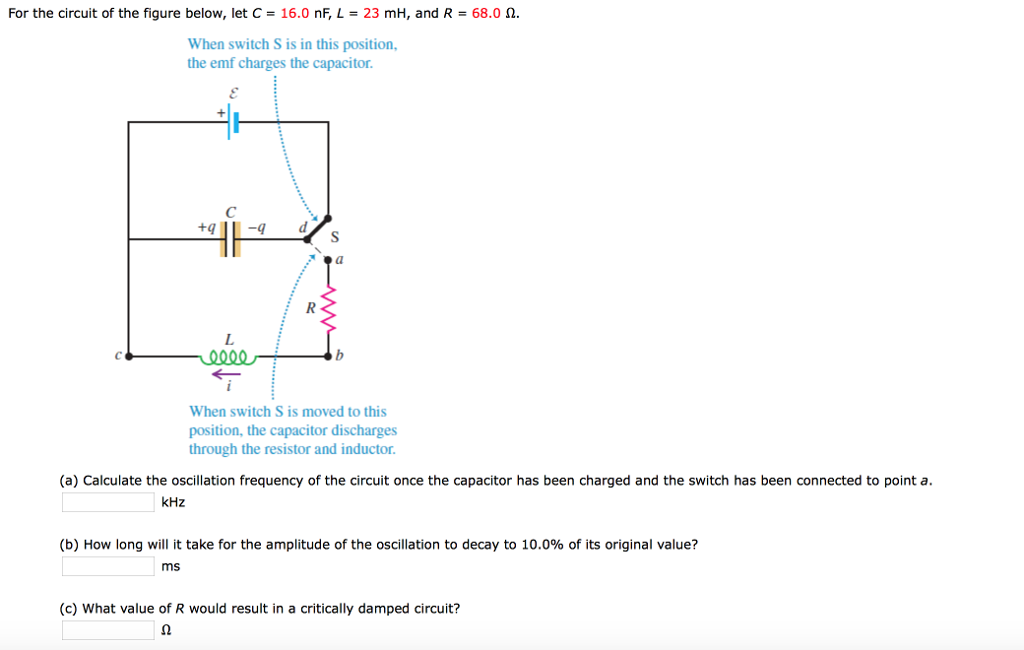 Solved For the circuit of the figure below, let C = 16.0 n | Chegg.com