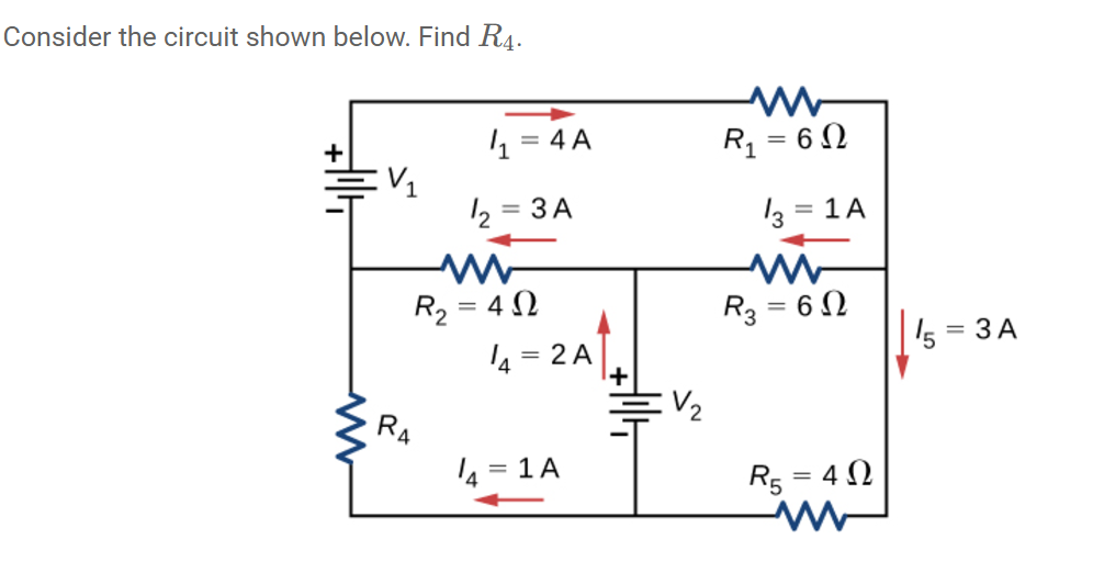 Solved Consider the circuit shown below. Find R 4 A 3 A A 4 | Chegg.com