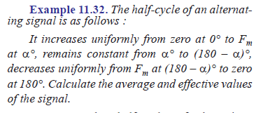 Solved The half-cycle of an alternating signal is as | Chegg.com