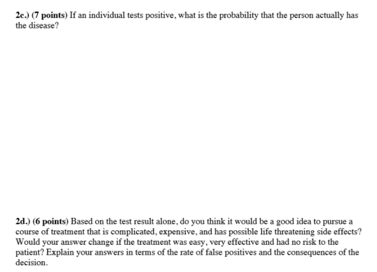 Solved 2.30 points total) A medical diagnostic test with 97% | Chegg.com