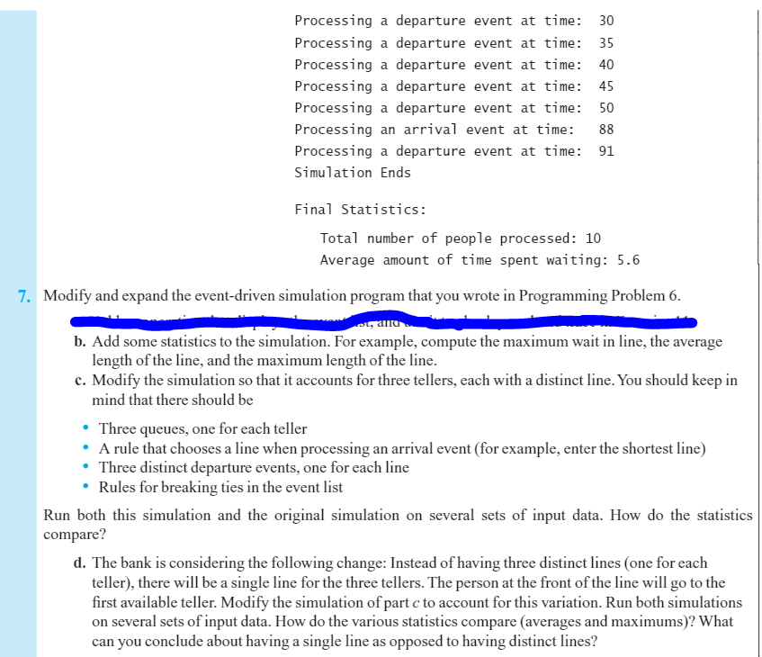 Solved Programming Problems 6 and 7 (except 7a.) on Page | Chegg.com