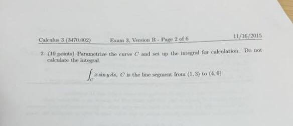 Solved Parameterize the curve C and set up the integral for | Chegg.com