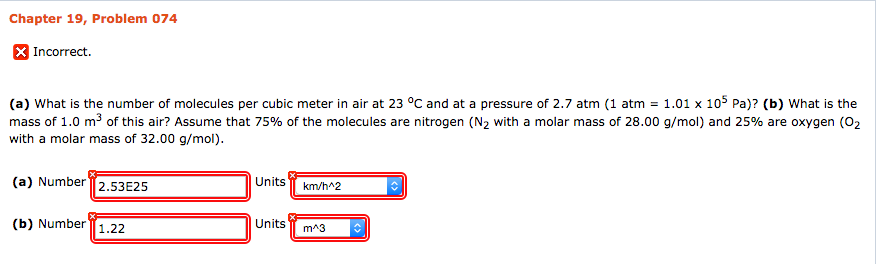 Solved What is the number of molecules per cubic meter in | Chegg.com