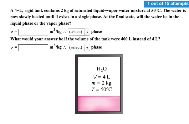 Solved A 4-L, rigid tank contains 2 kg of saturated | Chegg.com