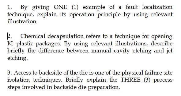 Solved 1 By Giving One 1 Example Of A Fault Localization
