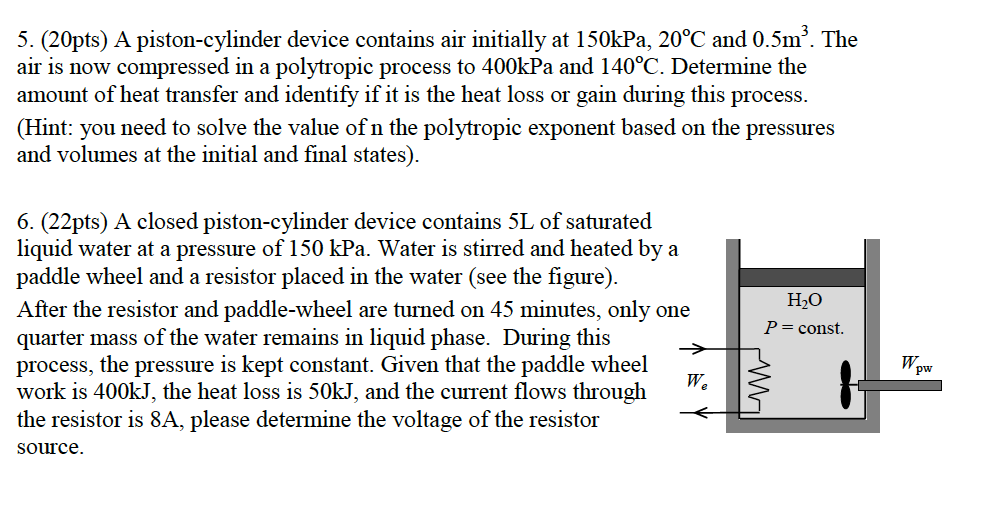 Solved A piston-cylinder device contains air initially at | Chegg.com Solved A piston-cylinder device contains air initially at | Chegg.com