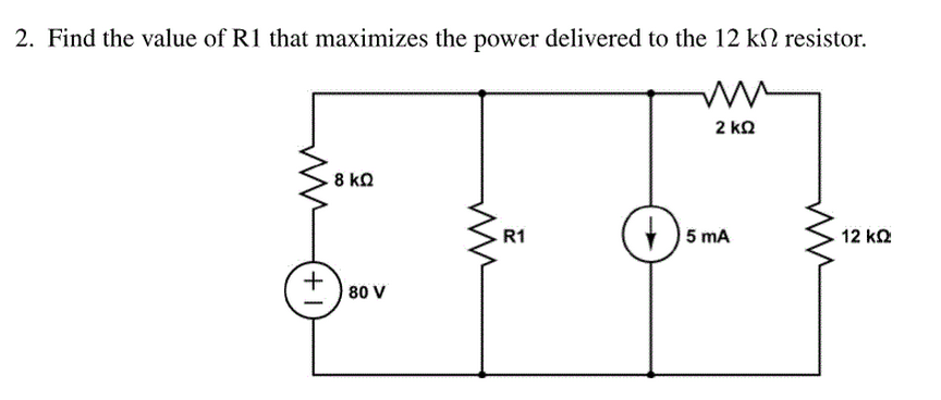 Solved Find the value of R1 that maximizes the power | Chegg.com