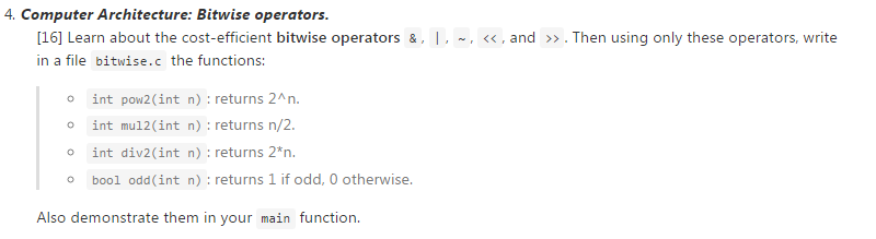 Solved C++ Program: Computer Architecture: Bitwise | Chegg.com
