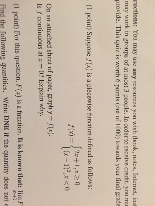 Solved Suppose f(x) is a piecewise function defined as | Chegg.com
