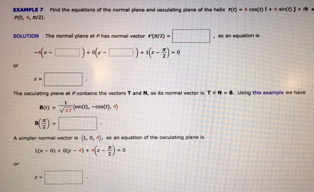 Solved Find the equations of the normal plane and osculating | Chegg.com