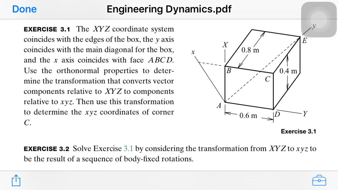 The XYZ coordinate system coincides with the edges of | Chegg.com