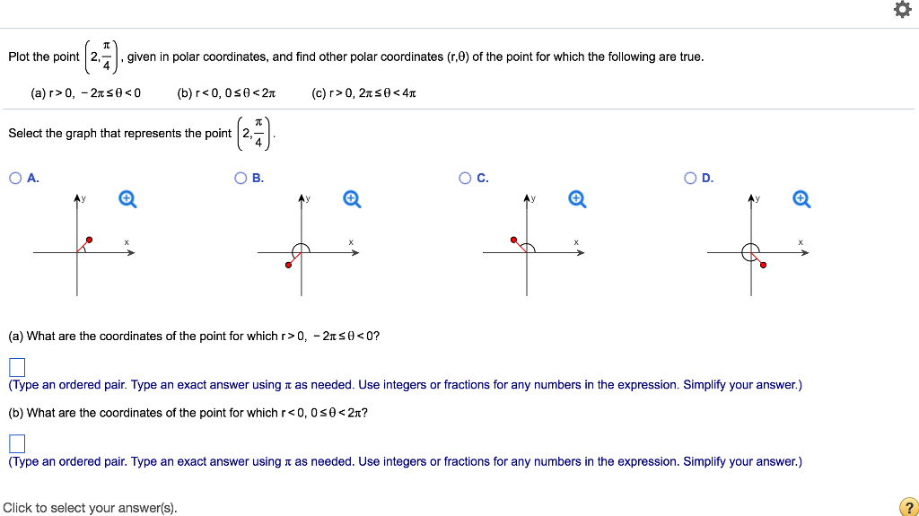 Solved Plotthepoint 4 Plot The Point 2 given In Polar Chegg