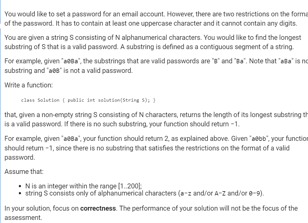Solved You would like to set a password for an email | Chegg.com