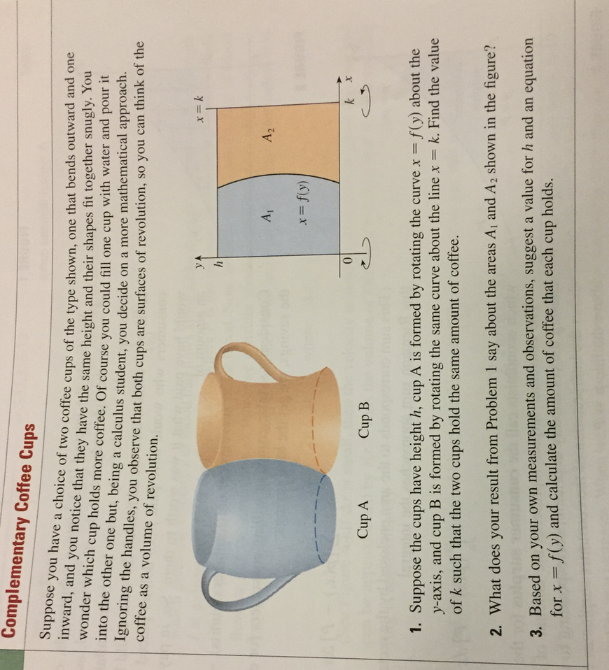 Solved Suppose you have a choice of two coffee cups of the | Chegg.com