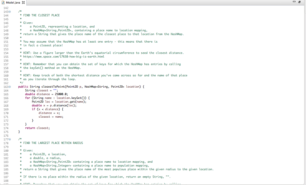 Solved D Model.java 3 1 package code; 3㊥ import java . | Chegg.com