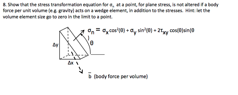 Solved Show that the stress transformation equation for on | Chegg.com