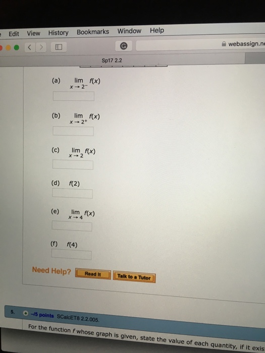 Solved lim_x rightarrow 2^- f(x) (b) lim_x rightarrow 2^+ | Chegg.com